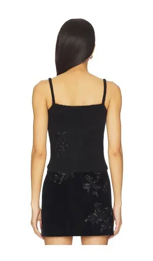 MARKGONG Beaded Mohair Knit Top