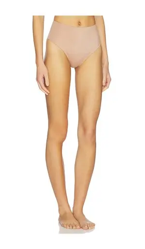 SKIMS Smoothing Intimates High-waisted Thong In Taupe