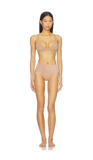 SKIMS Smoothing Intimates High-waisted Thong In Taupe