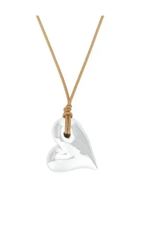 Jenny Bird Mega Art Heart On A String Necklace