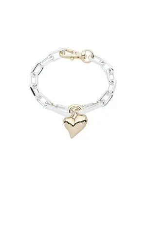 Jenny Bird Padlock Heart Chain Bracelet - Two Tone