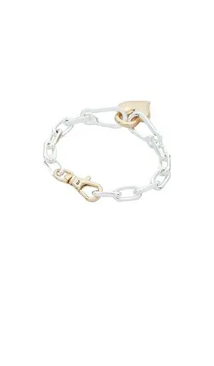 Jenny Bird Padlock Heart Chain Bracelet - Two Tone