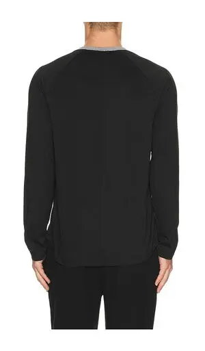 Barefoot Dreams Triblend Henley - Black
