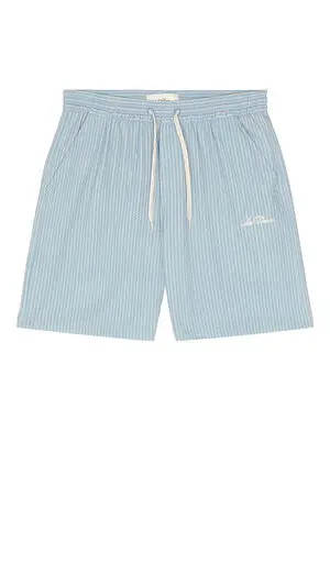 LES DEUX Stan Stripe Seersucker Swim Shorts - Allure