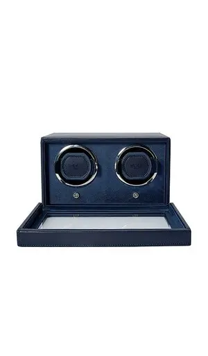 Wolf Cub Double Watch Winder With Cover - Navy