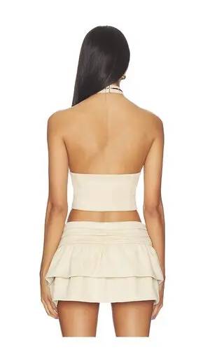 LAMARQUE X Faux Suede Bustier Top