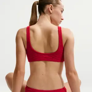 Nike Shoreline Texture Hipster Bikini Bottom - Red