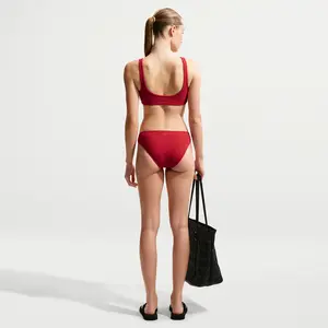Nike Shoreline Texture Hipster Bikini Bottom - Red