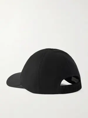 THE ROW Caspian Coated Cotton Baseball Cap - Black