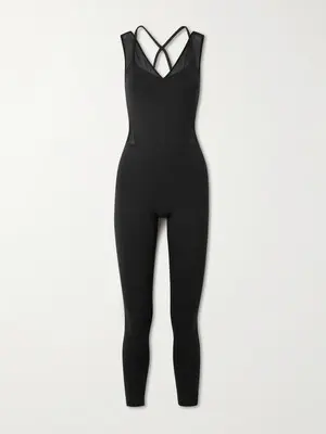 ERES Devi Tulle-trimmed Stretch-jersey Jumpsuit - Black