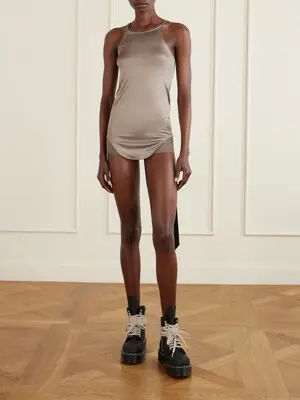 Rick Owens Stretch-mesh Fitted Shorts