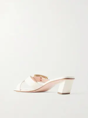 ROGER VIVIER 45 Buckled Patent-leather Mules