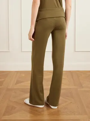 THE ELDER STATESMAN Flared Cashmere Pants