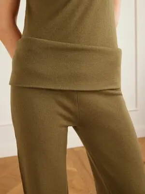 THE ELDER STATESMAN Flared Cashmere Pants