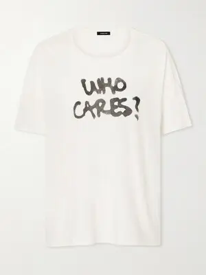 R13 Printed Cotton And Cashmere-blend T-shirt