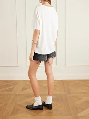 R13 Printed Cotton And Cashmere-blend T-shirt