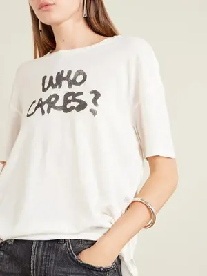 R13 Printed Cotton And Cashmere-blend T-shirt