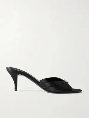 Saint Laurent Jerry 60 Embellished Satin Mules