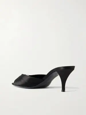 Saint Laurent Jerry 60 Embellished Satin Mules