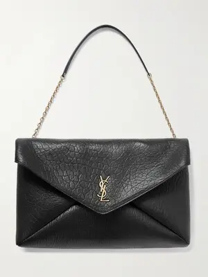 Saint Laurent Cassandre Textured-leather Shoulder Bag