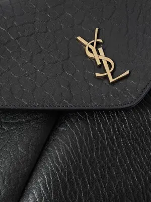 Saint Laurent Cassandre Textured-leather Shoulder Bag