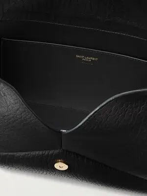 Saint Laurent Cassandre Textured-leather Shoulder Bag