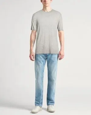 ROBERTO COLLINA T-shirt Size Linen, Elastane - Grey