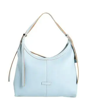 GIANNI CHIARINI Leather Shoulder Bag Sky Blue