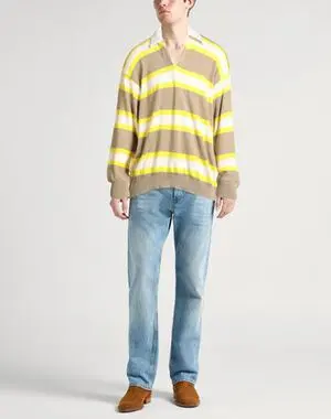 ROBERTO COLLINA Sweater With Striped Design - Yellow