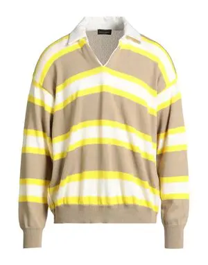 ROBERTO COLLINA Sweater With Striped Design - Yellow