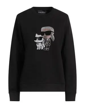 Karl Lagerfeld Sweatshirt With Crystal Embellishments