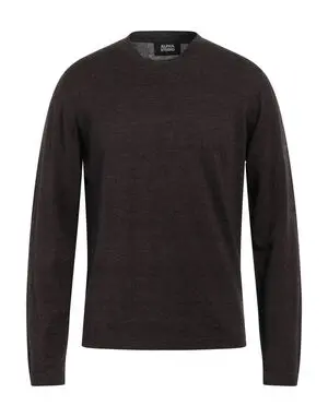 Alpha Studio Sweater In Organic Cotton And Cashmere - Brown