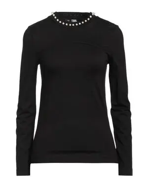 Karl Lagerfeld T-shirt In Viscose And Elastane With Bead Detail