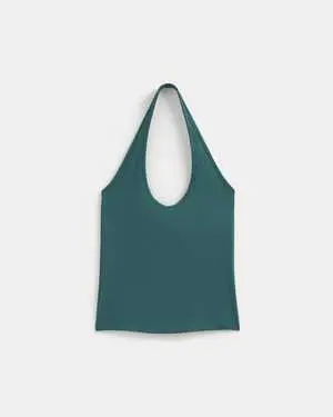 Everlane Halter Neck Knit Top - Everglade