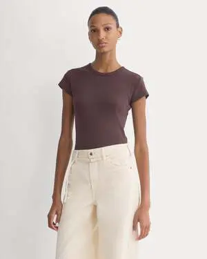 Everlane Retrosoft Cotton Crew Neck T-shirt - Coffee Bean