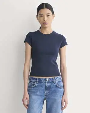 Everlane Retrosoft Cotton Crew Neck T-shirt - Navy