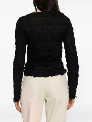 BY MALENE BIRGER Ebba Ruffled Cardigan - Black