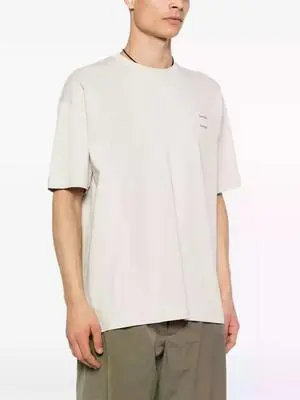 SAMSOE SAMSOE Joel Logo-print T-shirt - Neutrals