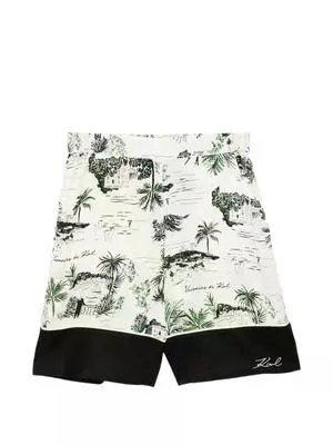 Karl Lagerfeld Printed Shorts For Women