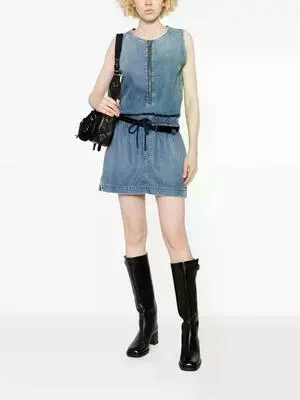 DIESEL® Zip Drawstring Mini Dress