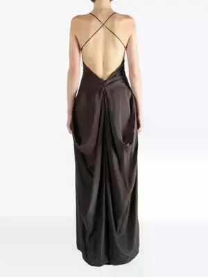 YANGKEHAN V-neck Maxi Dress - Purple
