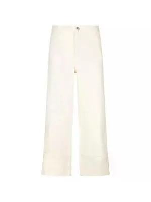 Max Mara Cropped Trousers With Turn-up Cuffs