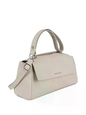 ORTIGNI Leather Shoulder Bag - White