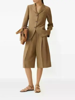 Fabiana Filippi Pleated Shorts - Brown