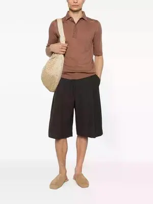 LARDINI Buttoned Polo Shirt - Brown