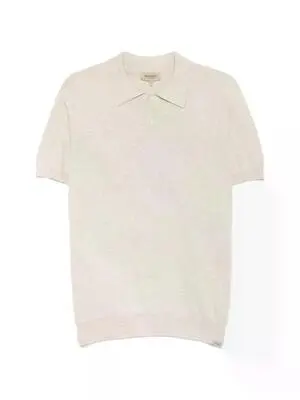 Woolrich Short-sleeve Knitted Polo Shirt - Neutrals