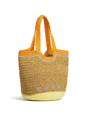 Marni Paper Raffia Seaside Shoulder Bag