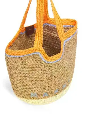 Marni Paper Raffia Seaside Shoulder Bag