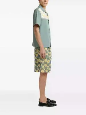 Marni Floral Print Pleated Shorts