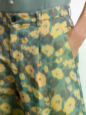 Marni Floral Print Pleated Shorts
